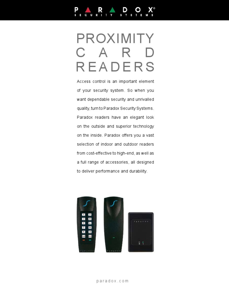 Proximity Card Readers: CR-R704-B | PDF | Remote Control | Light ...