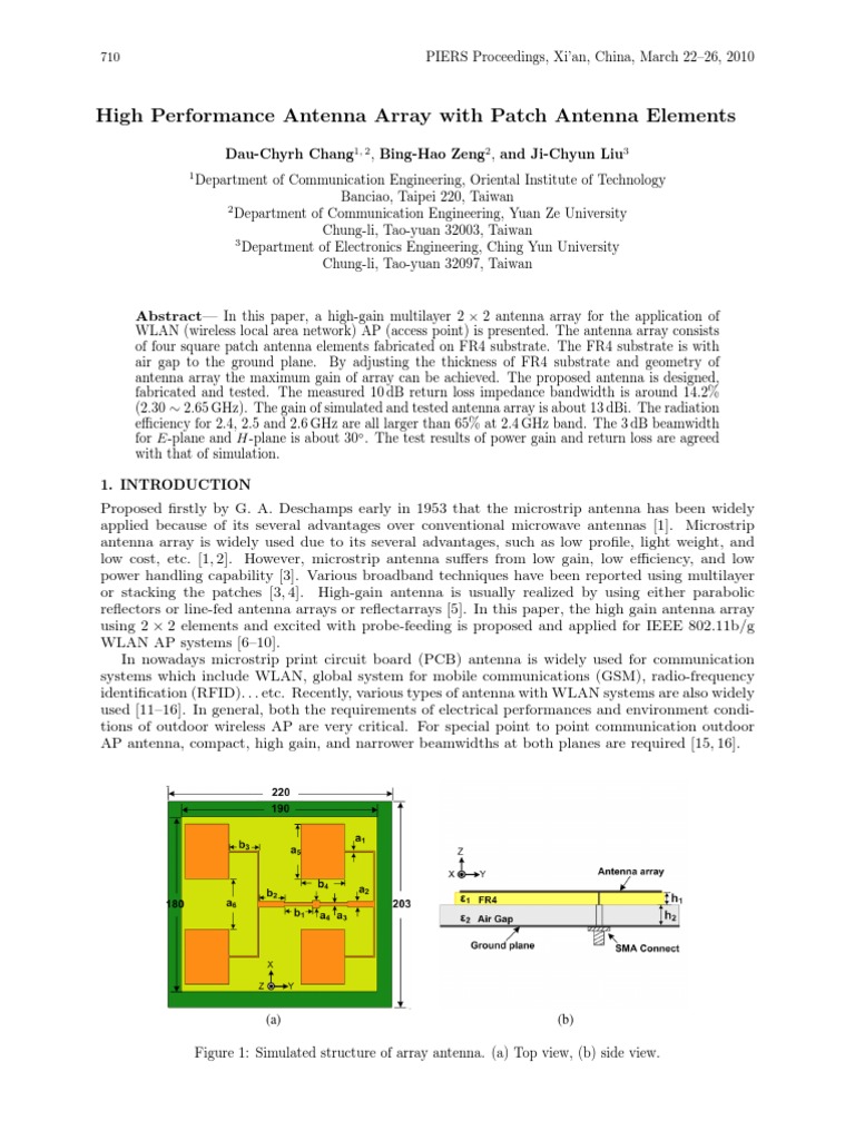 Patch Antenna | PDF | Antenna (Radio) | Electronic Engineering