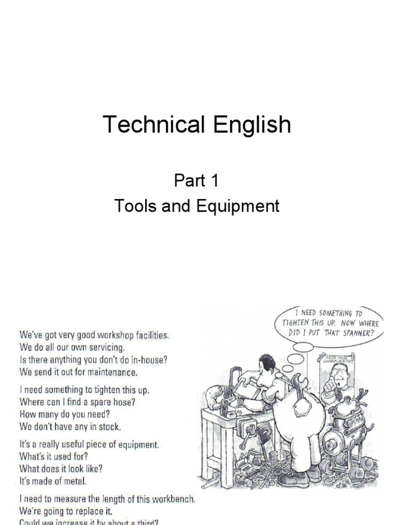 Technical English - Tools and Equipment | PDF