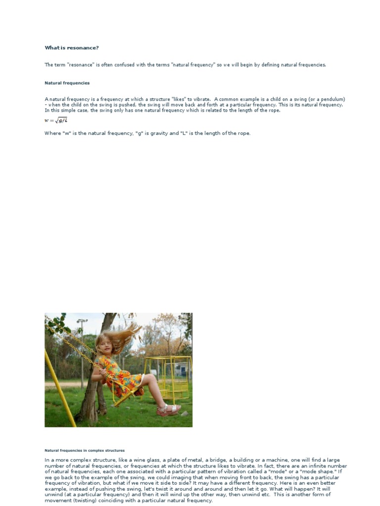 What Is Resonance | PDF | Resonance | String Instruments