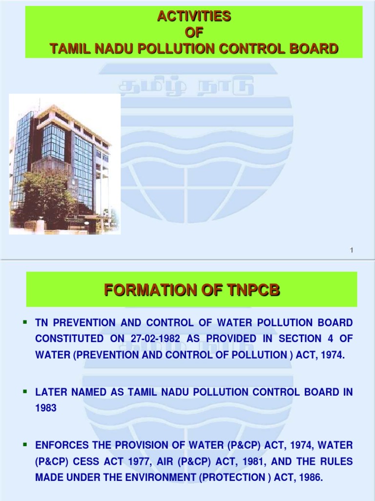 Overview of Tamil Nadu Pollution Control Board | PDF | Waste | Waste ...