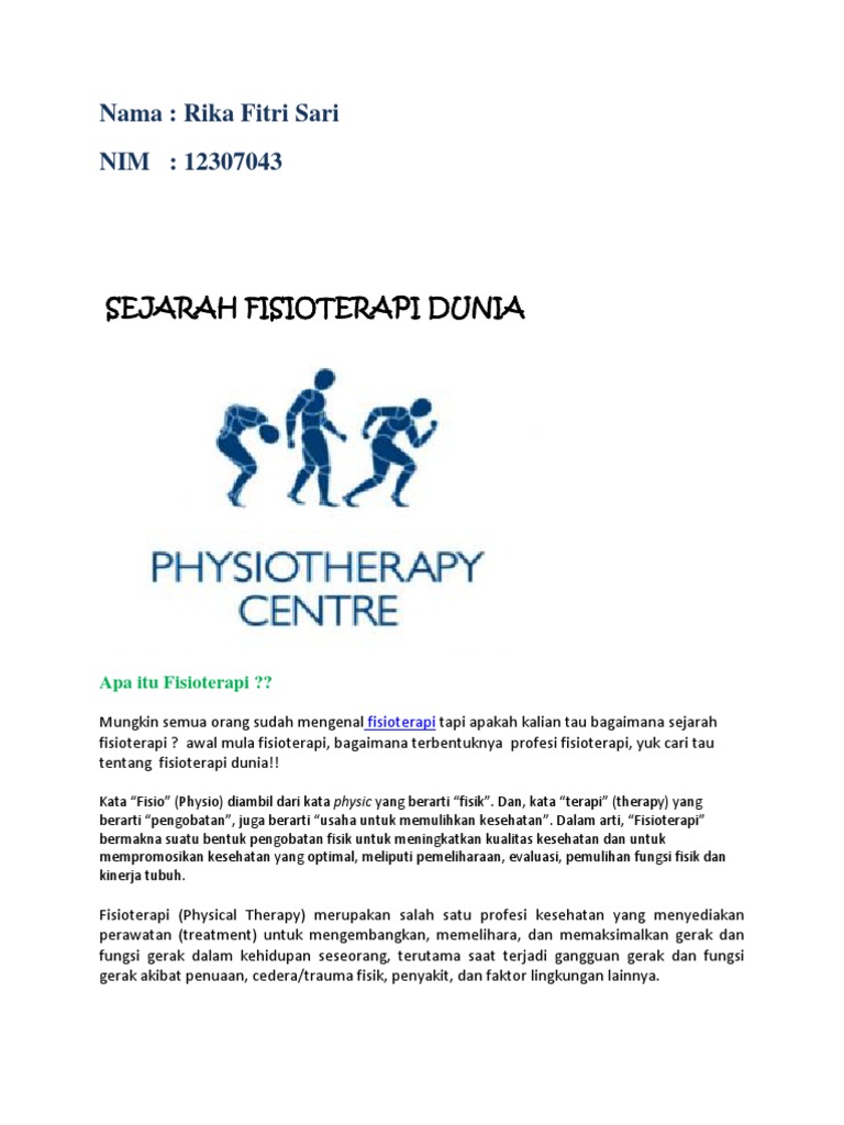 Sejarah Fisioterapi | PDF