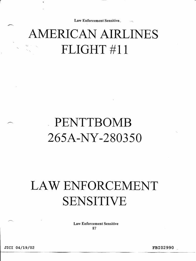FBI Summary of Activities of Flight 11 Hijackers From 9/11 Commission ...