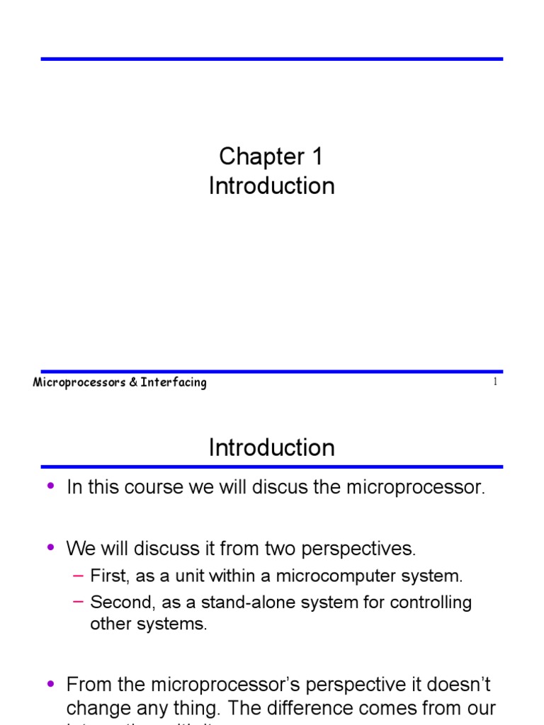 Microprocessor Basics and Functions | PDF | Operating System | Central ...