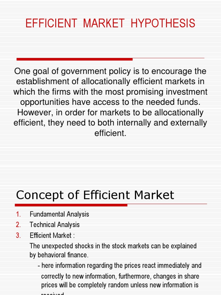 Efficient Market Hypothese | PDF | Efficient Market Hypothesis ...