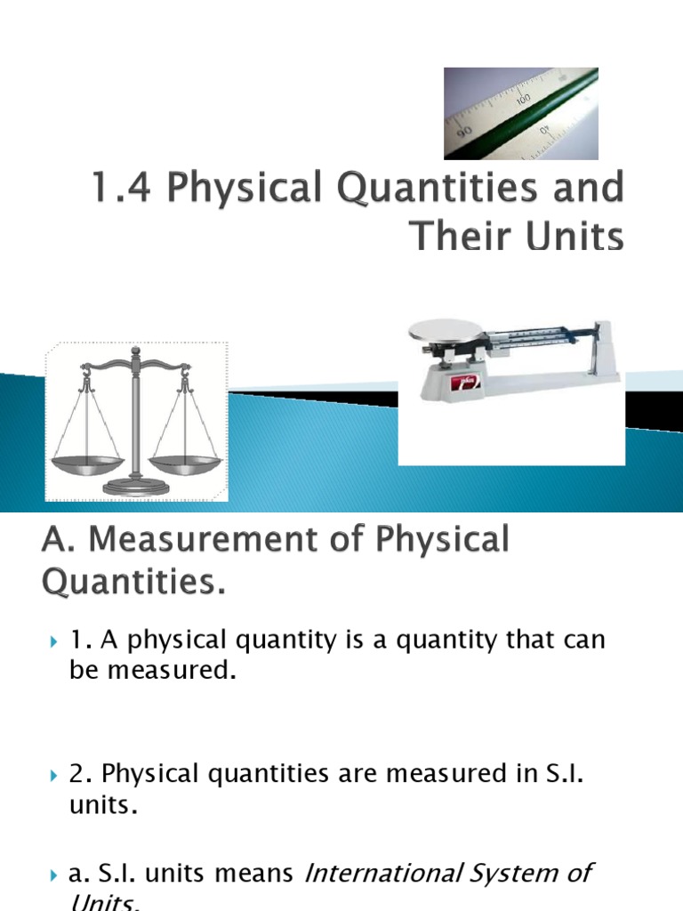 Physical Quantities | Measurement | Units Of Measurement
