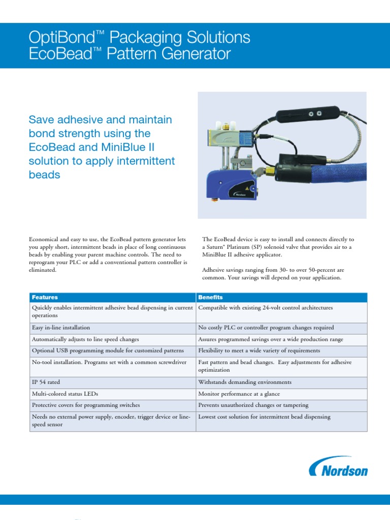 EcoBead Data Sheet | PDF | Programmable Logic Controller | Adhesive