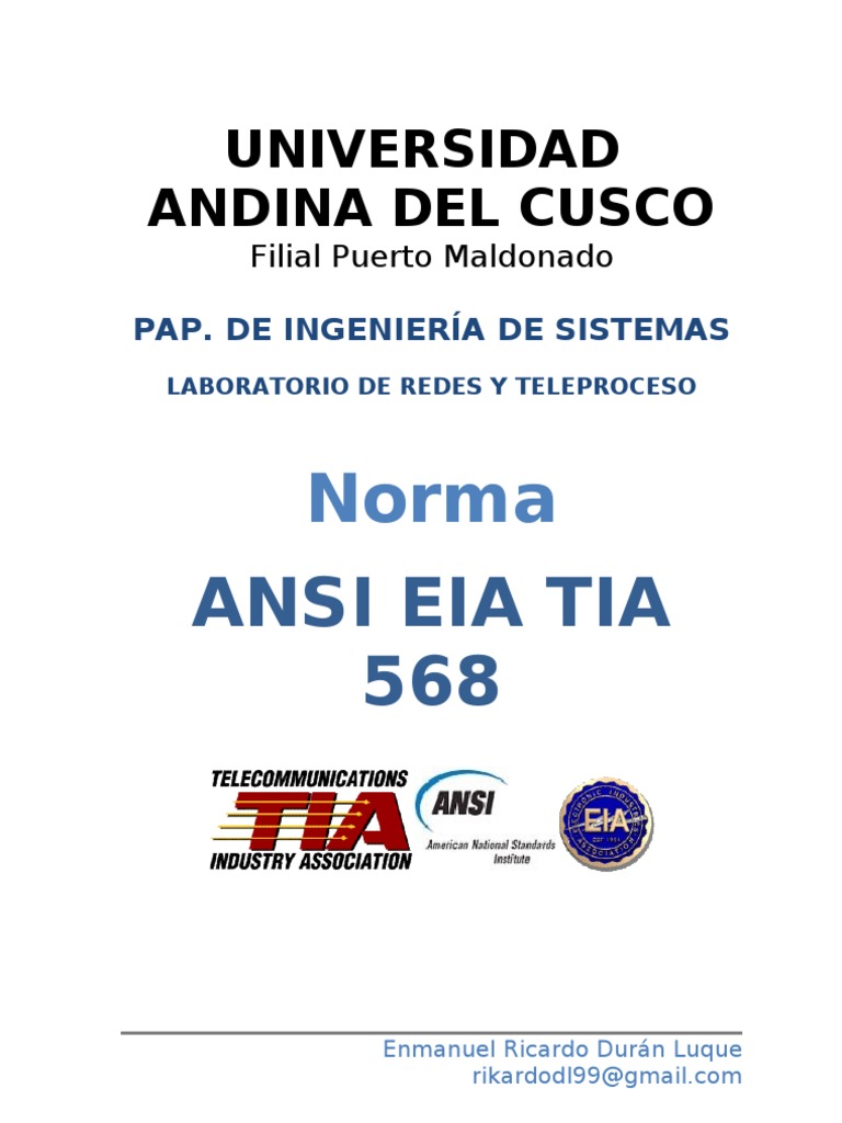 Norma Ansi Eia Tia 568