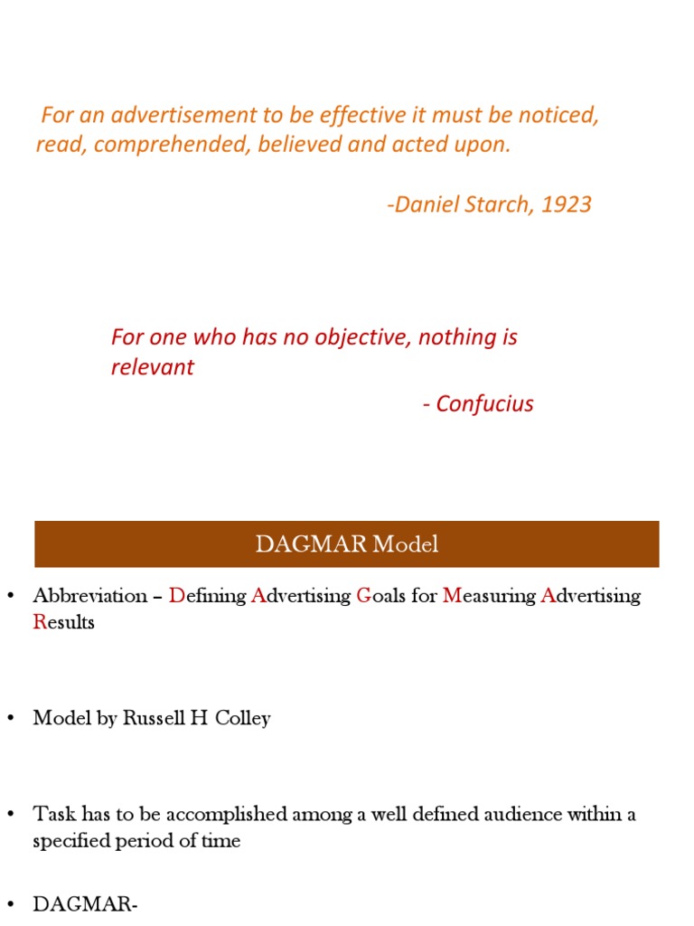 Dagmar & Capp Model | PDF | Target Audience | Advertising