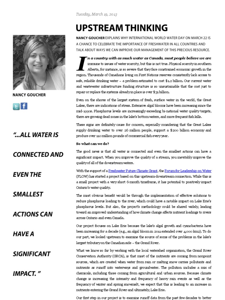 Upstream Thinking | PDF | Surface Runoff | Environment