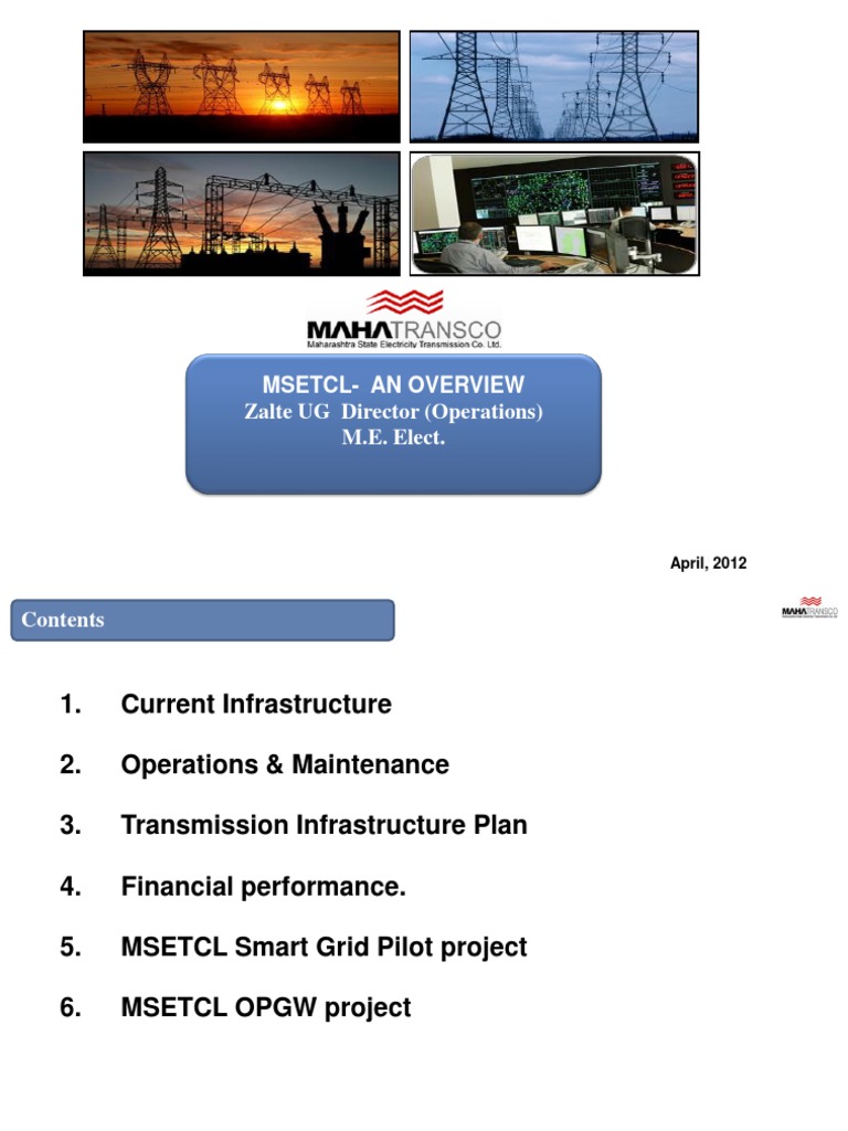 Msetcl An Overview | PDF | Electrical Substation | Electric Power ...
