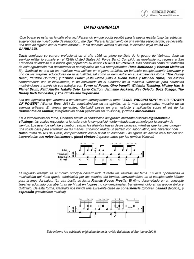 David Garibaldi | PDF | Canguelo | Música