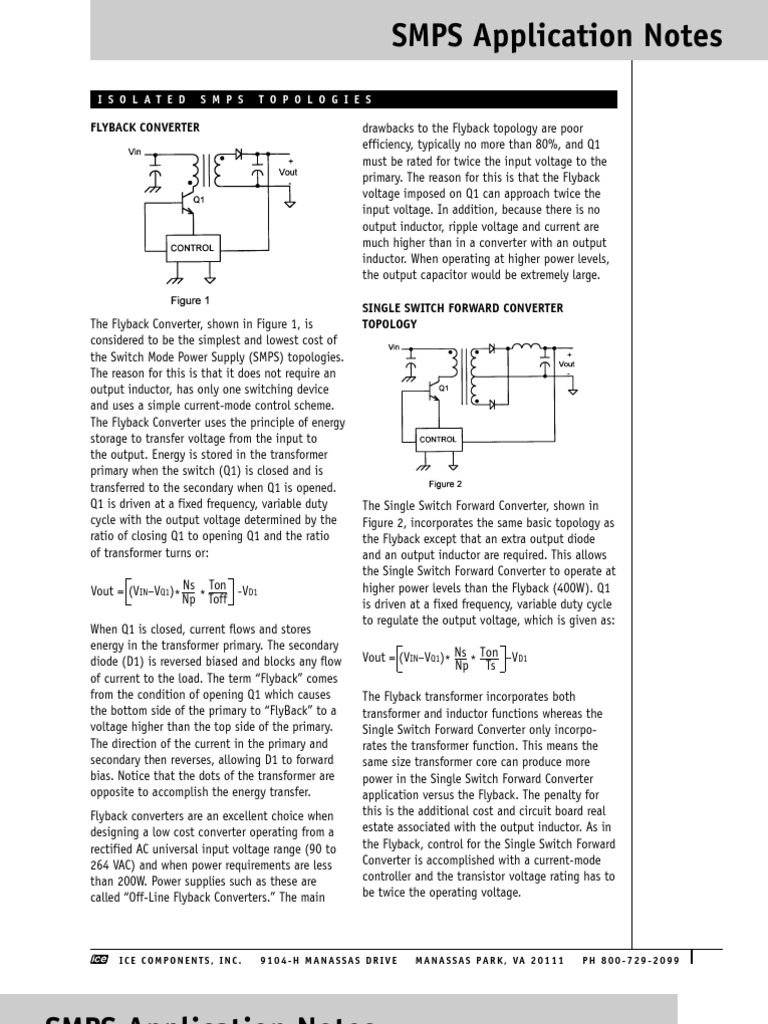 SMPS Application Notes | PDF | Transformer | Power (Physics)