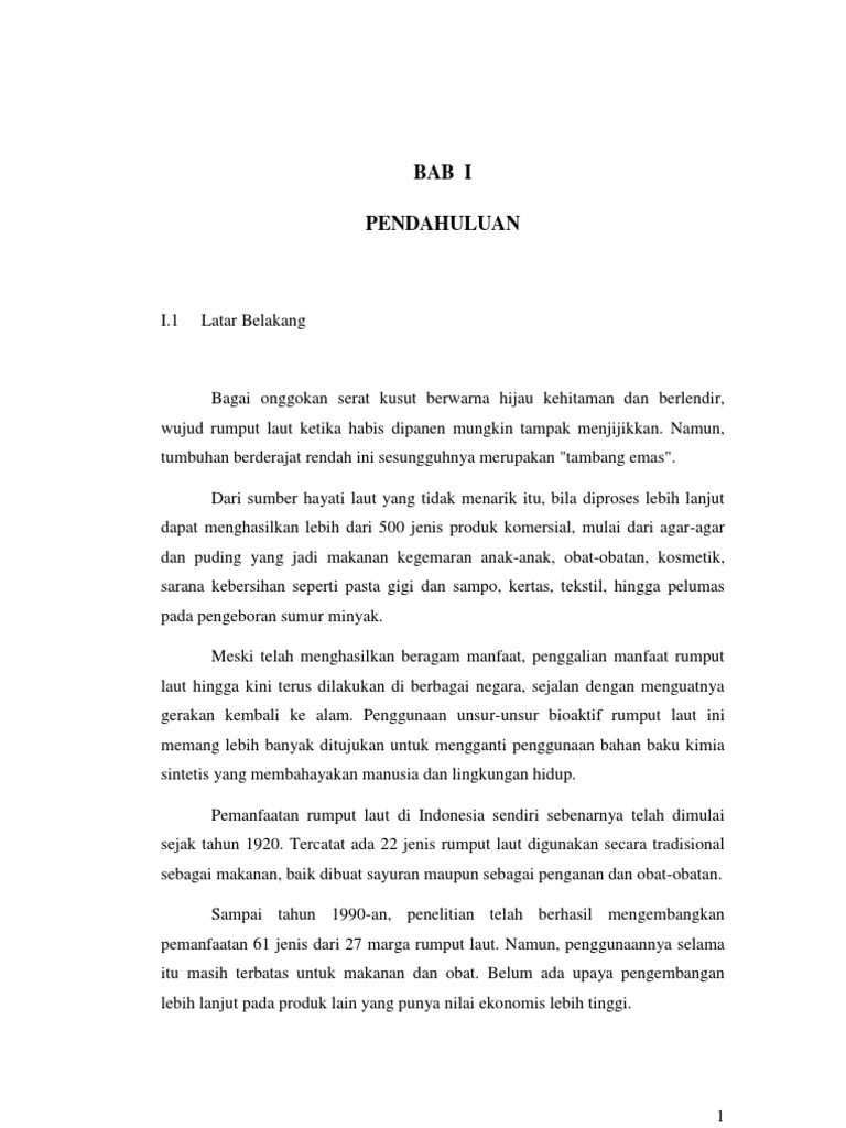 Makalah Potensi Dan Pemanfaatan Rumput Laut | PDF Makalah Potensi Dan Pemanfaatan Rumput Laut | PDF