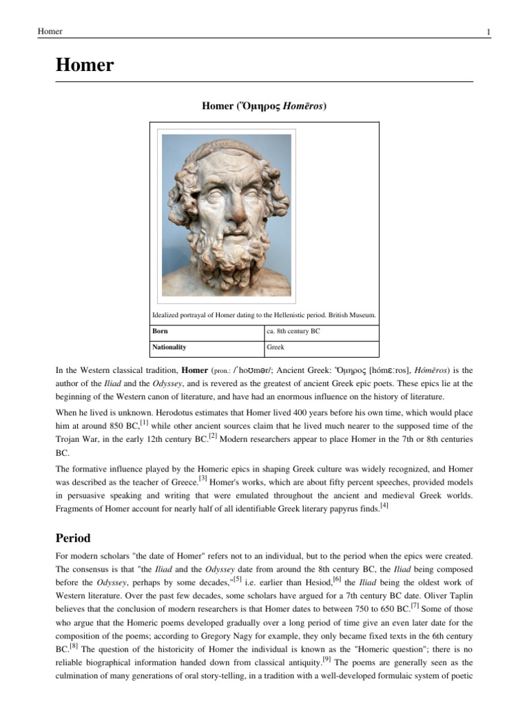 Homer | PDF | Homer | Poetry