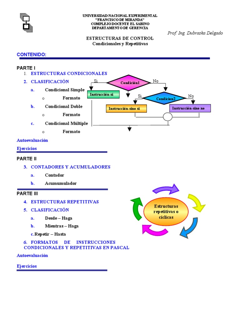 Estructuras de Controlcond y Ciclos | PDF | Algoritmos | Flujo de control