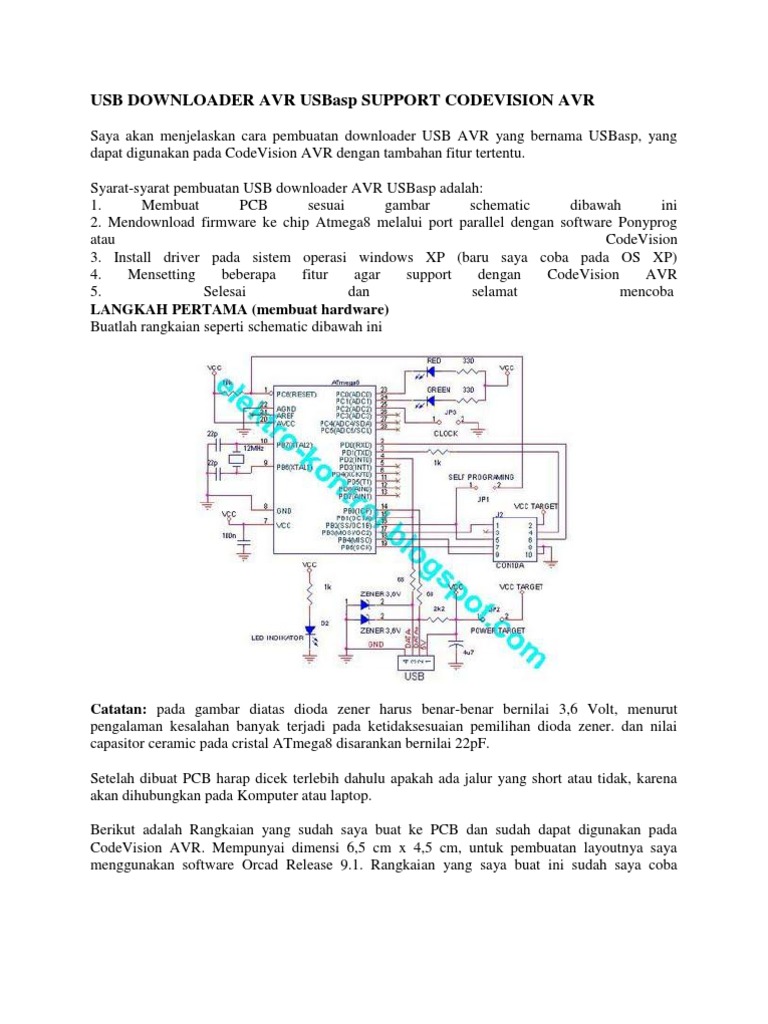 Usb Downloader Avr Usbasp Support Codevision Avr | PDF | Komputer