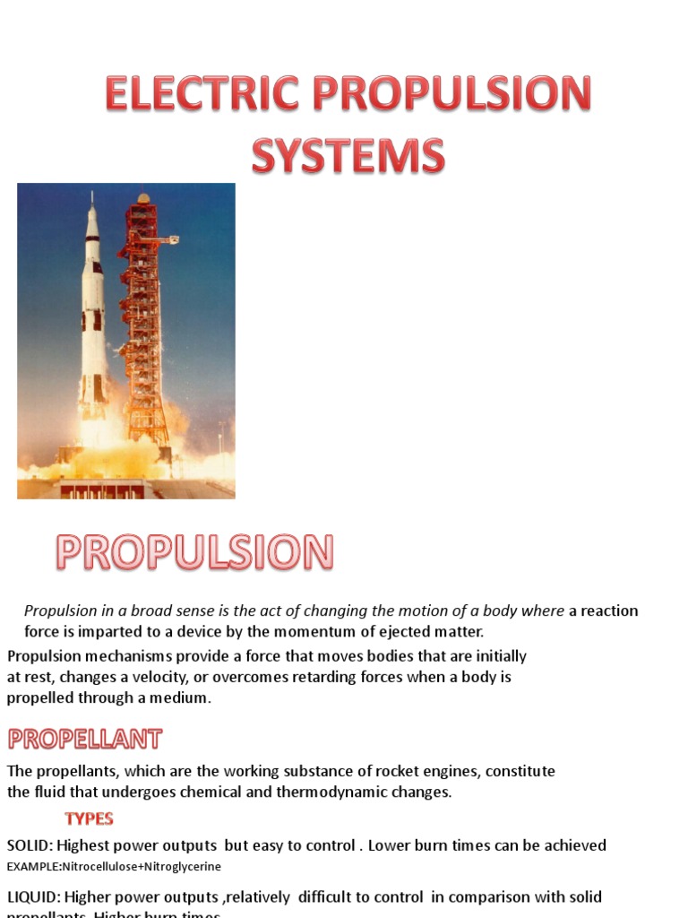 Types of Propulsion Systems Explained | PDF | Spacecraft Propulsion ...