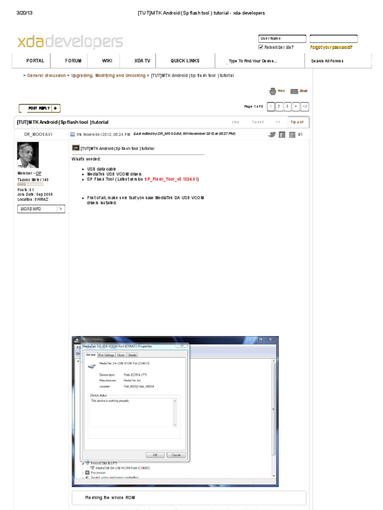(TUT) MTK Android (SP Flash Tool) Tutorial - Xda-Developers | PDF | Adobe Flash | Android ...