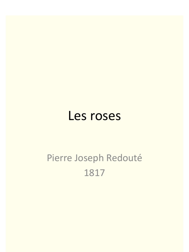 Les Roses de Redouté | PDF | Clásicos