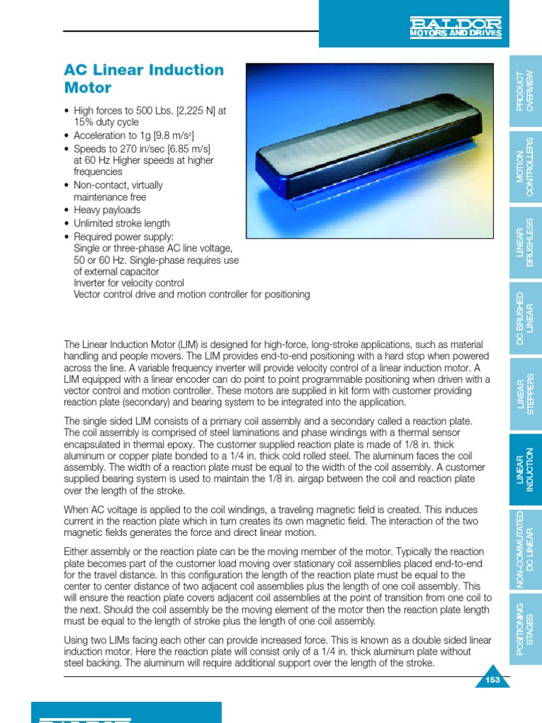 Linear Induction Motor | PDF | Technology & Engineering