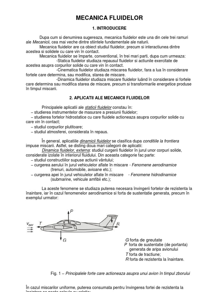 Mecanica Fluidelor | PDF