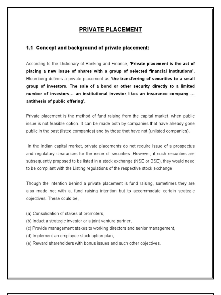 Private Placement & Venture Capital | PDF | Venture Capital | Corporate ...
