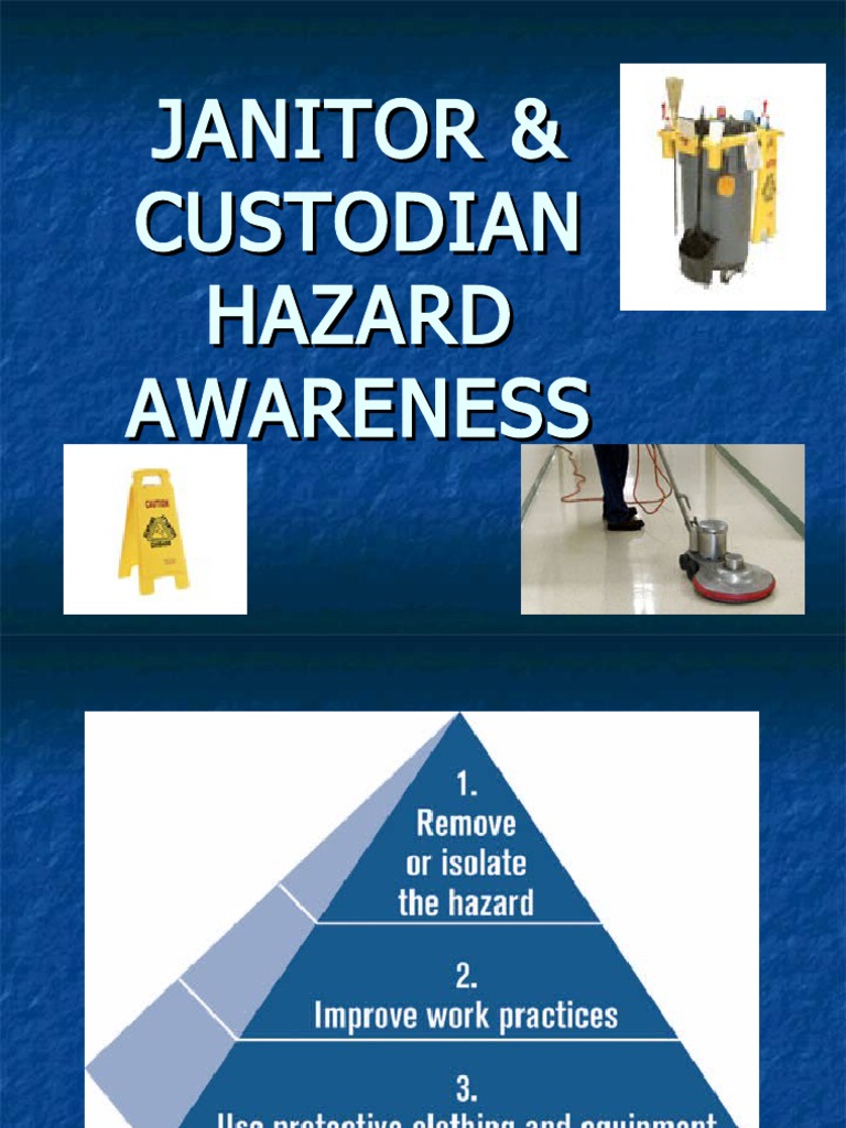 Janitors Custodians Hazards Awareness | PDF | Personal Protective ...