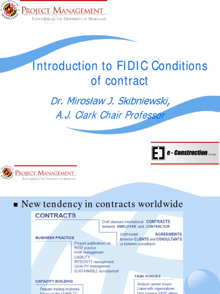 Overview of FIDIC Contract Conditions | PDF