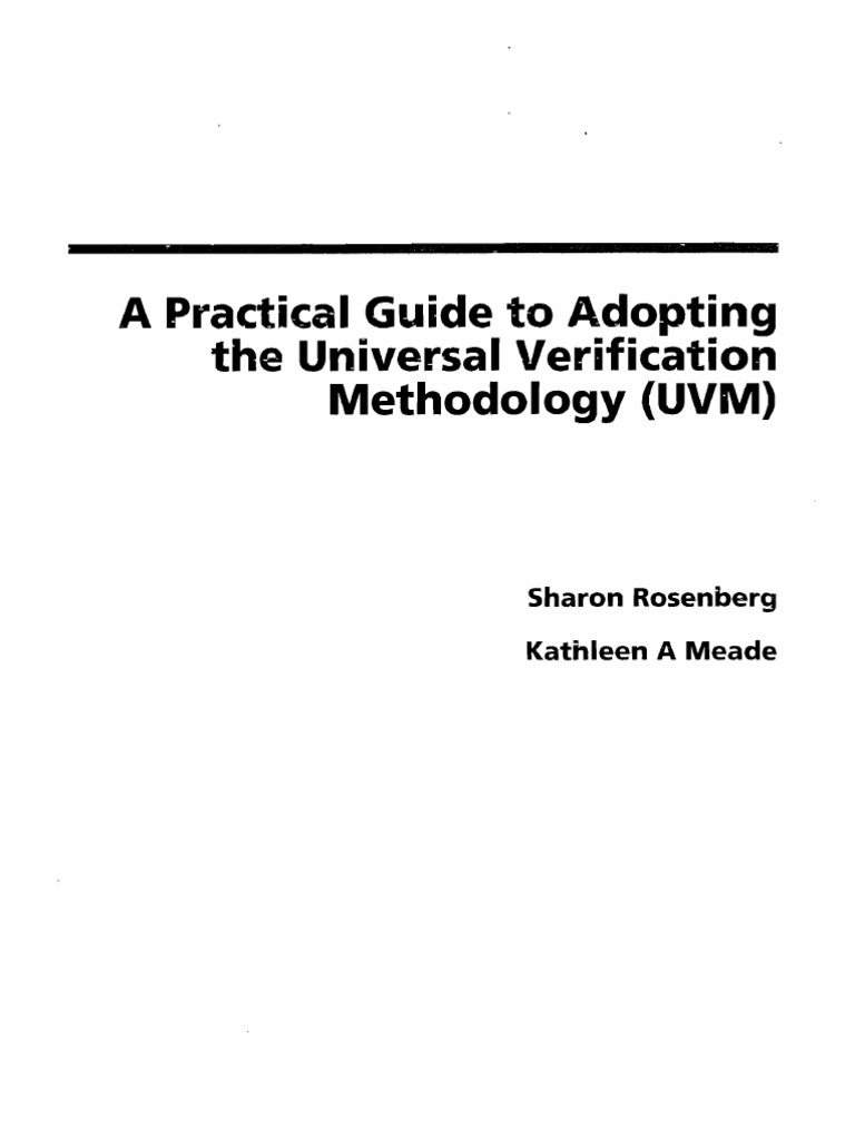 A Practical Guide To Adopting The Universal Verification Methodology (UVM) | PDF | Business