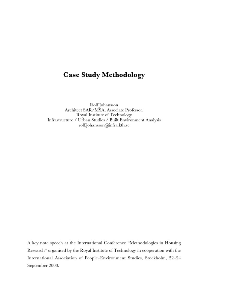 Case Study Methodology | PDF | Positivism | Social Science