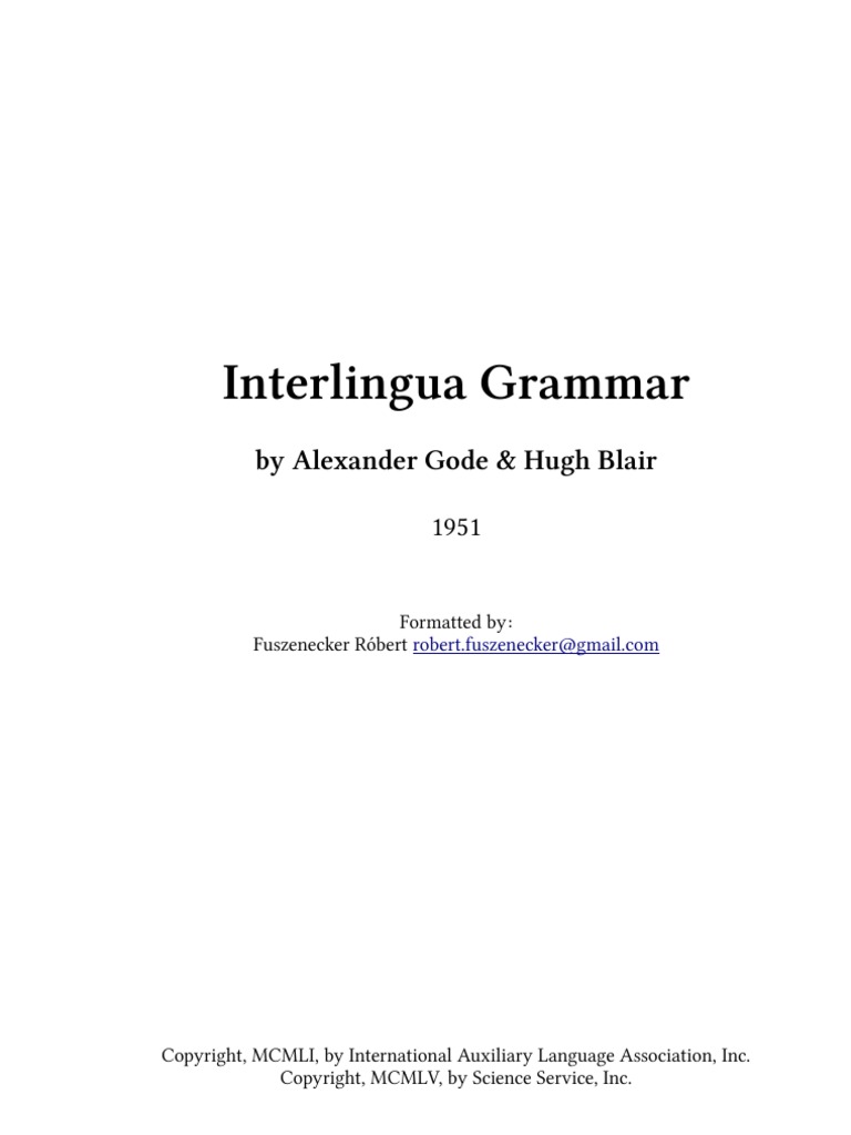 Interlingua Grammar | PDF | Adverb | Adjective