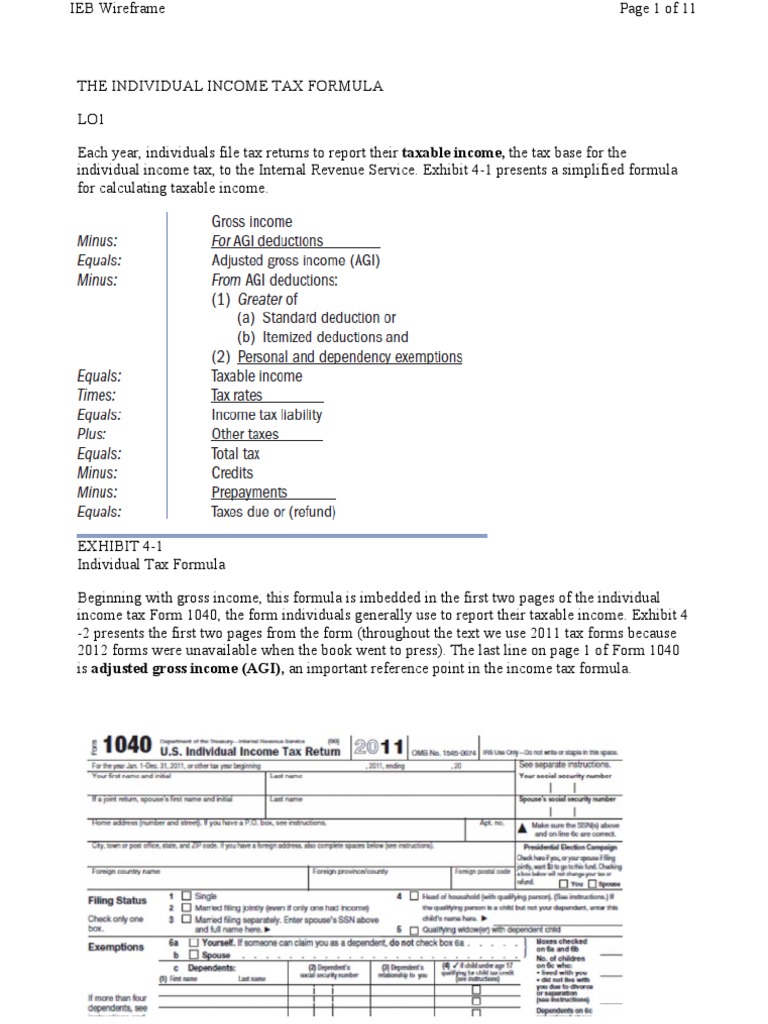 Individual Income Tax Calculation Guide | PDF | Tax Deduction ...