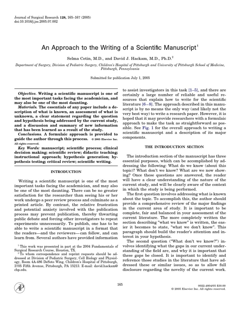 Approach To Scientific Writing PDF | PDF | Experiment | Academic Publishing