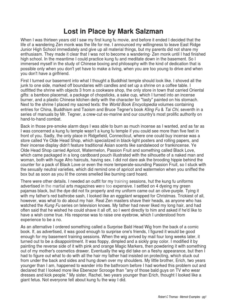 Memoir Samples - Hickham, Salzman, Sedaris, Harris, Slater Etc | Shrine ...