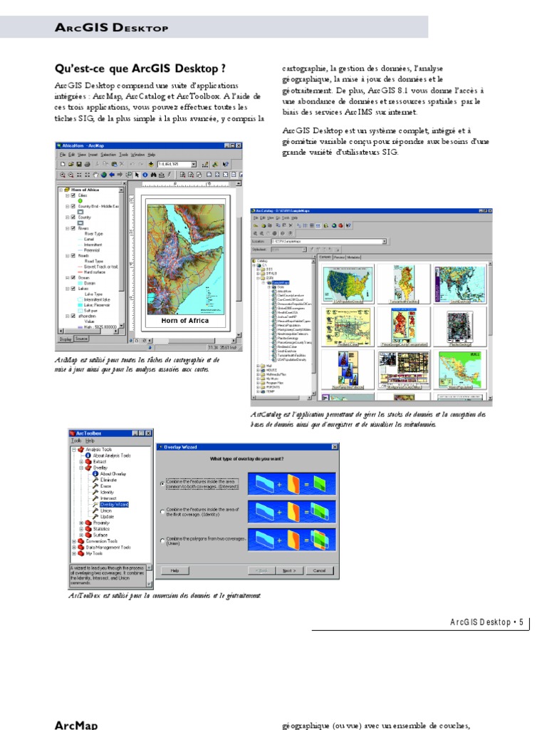 ArcGIS Desktop | PDF | Système d'information géographique | Application