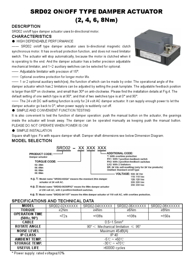 SRD02 On-Off 2.4.6.8Nm D10 | PDF | Switch | Power Supply