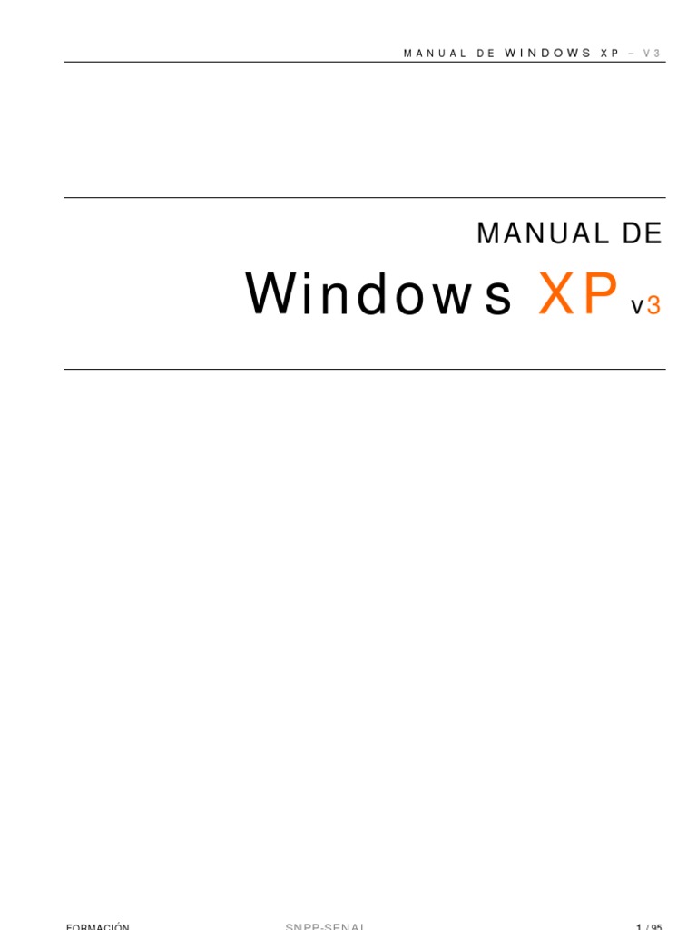 Manual WINDOWS - XP v3.21.11.05 PDF | PDF | Ventana (informática ...