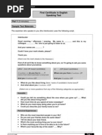 FCE Speaking Test Guide | PDF | Test (Assessment) | Question