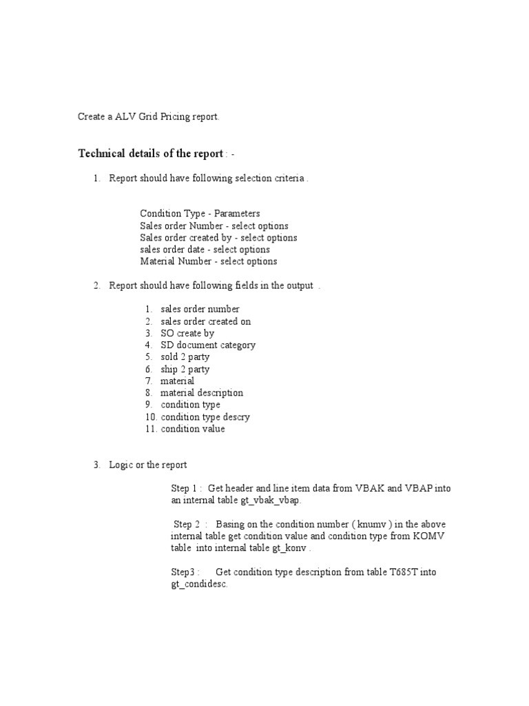 ABAP Assignment 1 - Alv Grid Report TS | PDF