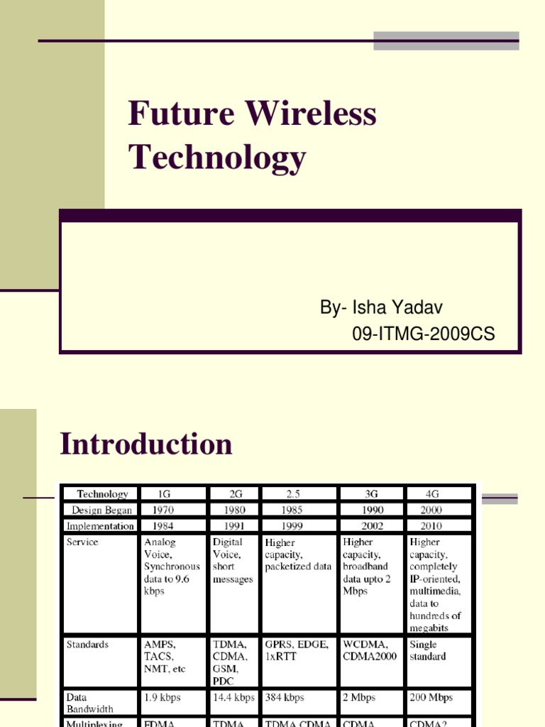 Future Wireless Technology | PDF | 4 G | Computer Network