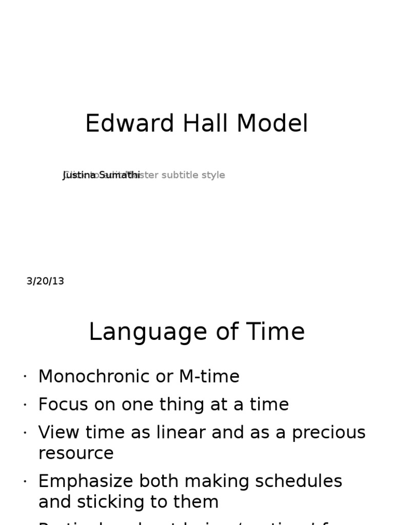 Hall's Monochronic vs. Polychronic Time | PDF | Career & Growth