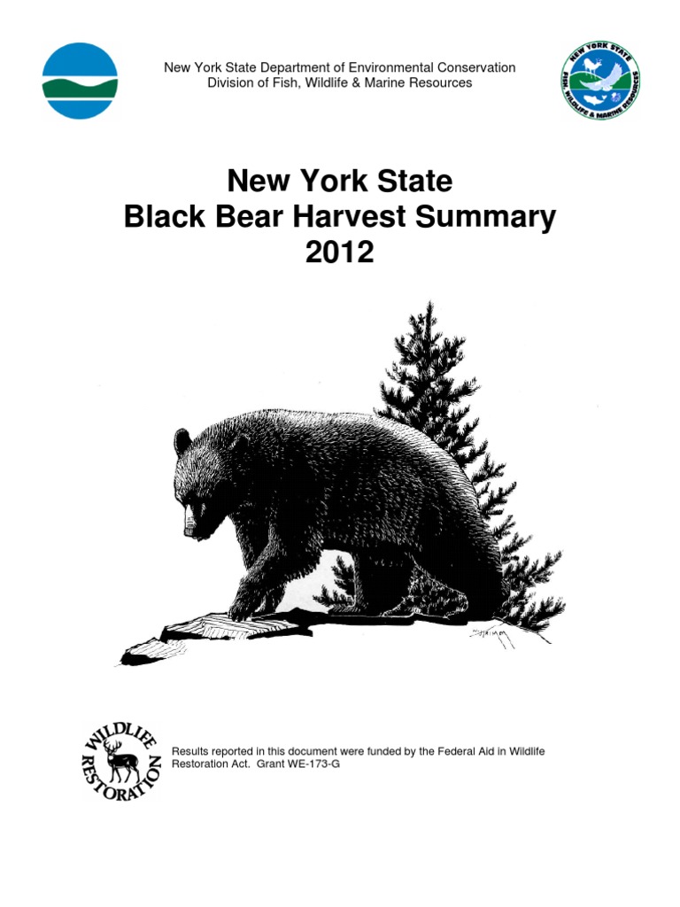 New York State Black Bear Harvest Summary 2012 | PDF | Law | Technology ...