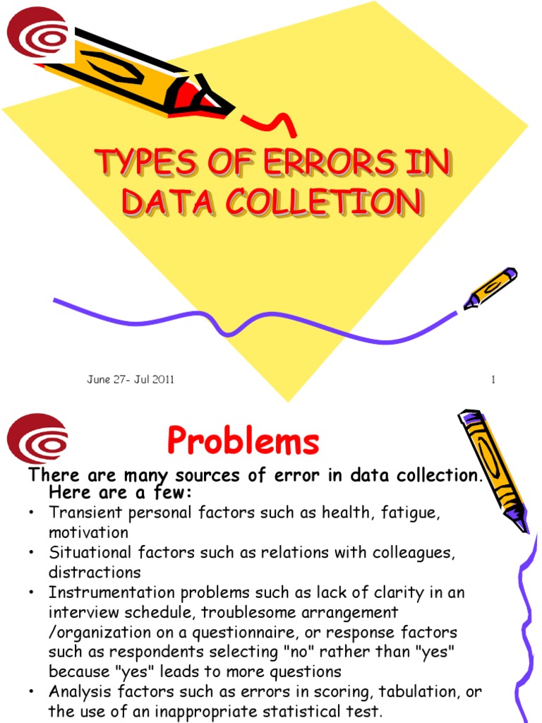 Errors in Data Collection | PDF | Validity (Statistics) | Data