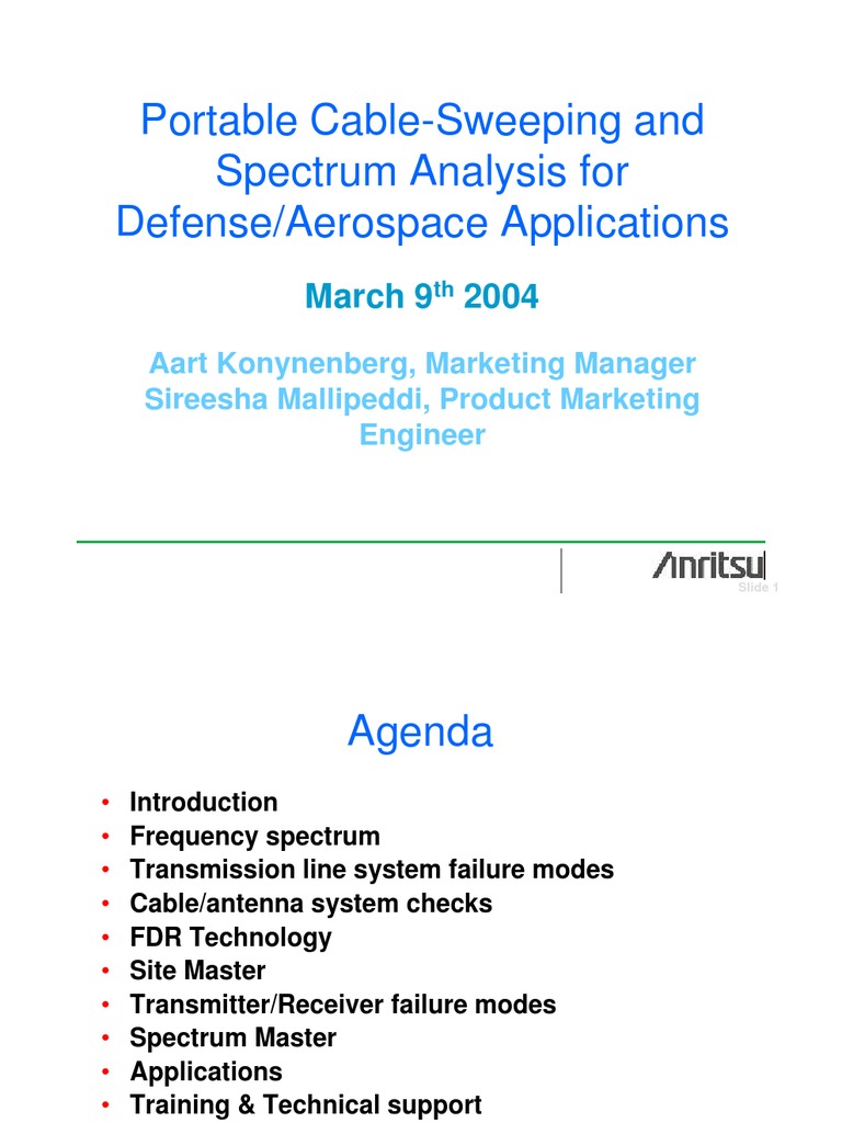 Cable Sweep | PDF | Electromagnetic Interference | Electromagnetism