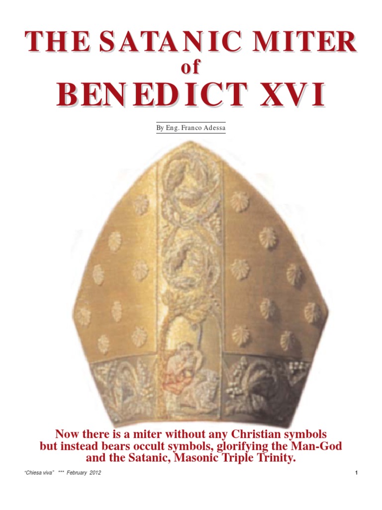 Benedict XVI's Miter and Occult Symbols | PDF | Pope | Freemasonry