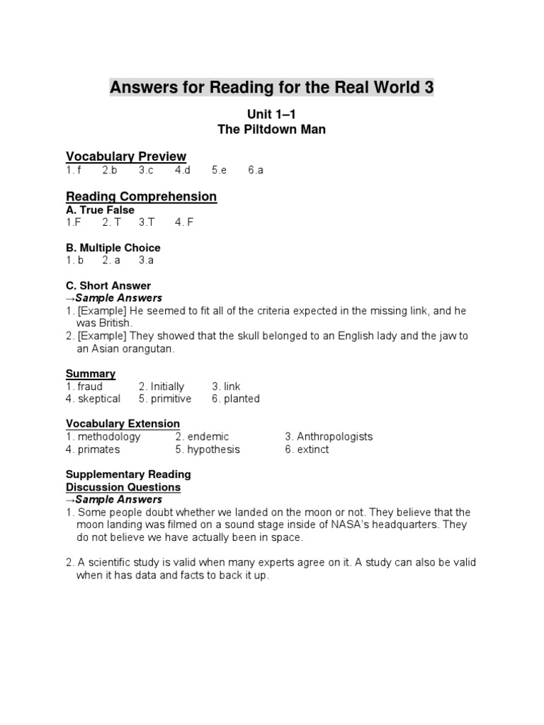 Reading For The Real World - 2nd - AK - 3 | PDF | International Space ...