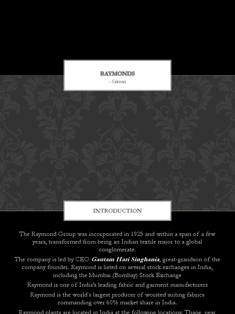 Raymond | PDF | Mumbai | Brand