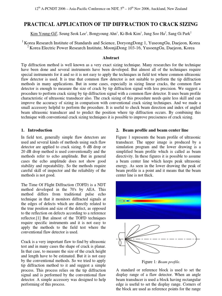 Tip Diffraction | PDF | Diffraction | Ultrasound