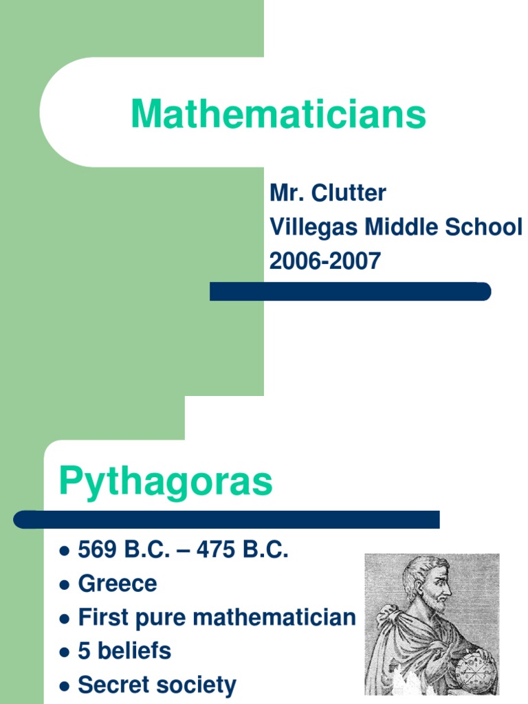 Math Legends for Middle Schoolers | PDF